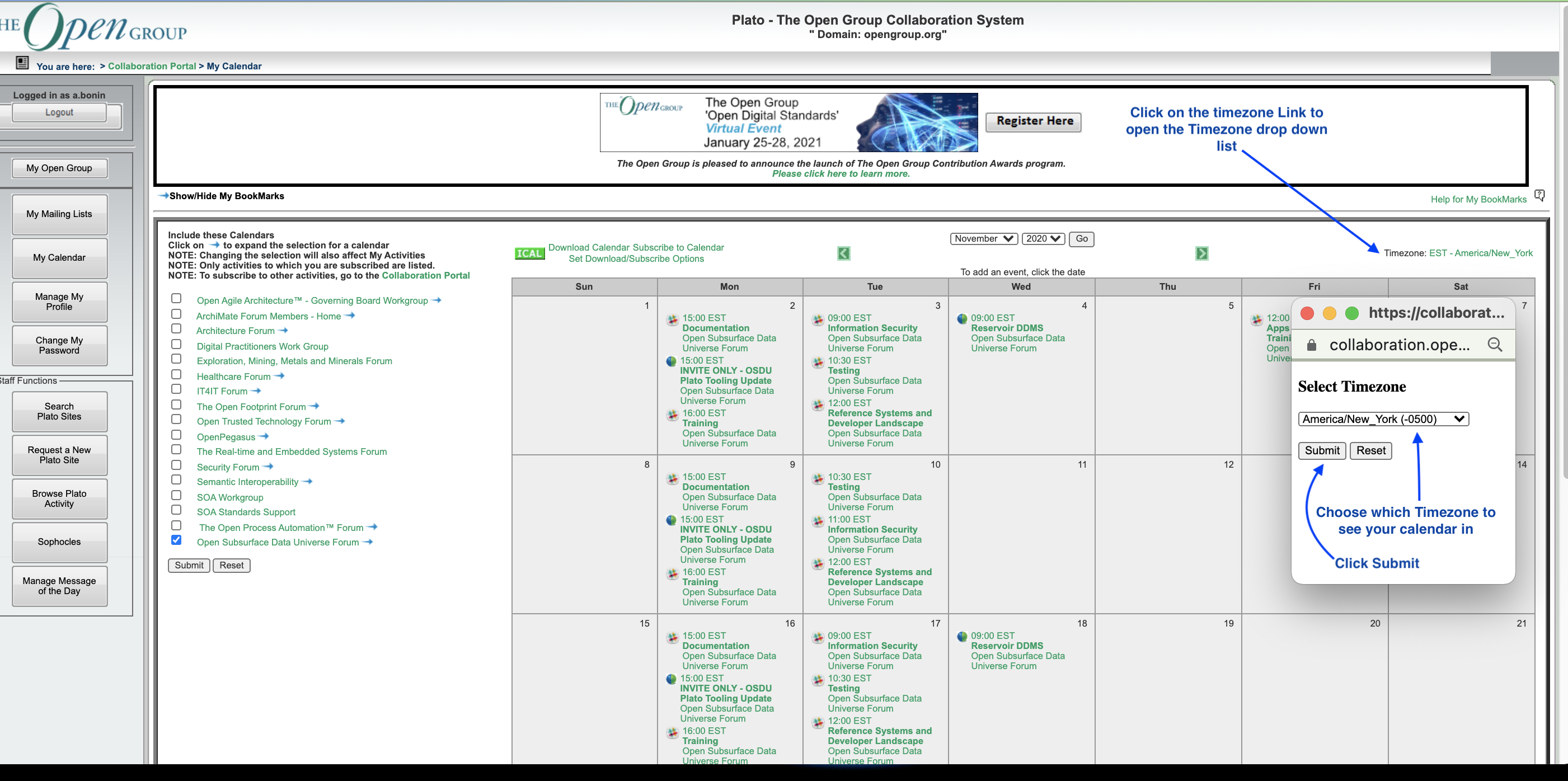 How do I Edit my Calendar Timezone?
